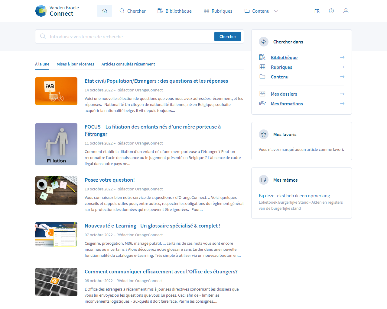 Bibliothèque digitale : aperçu | OrangeConnect